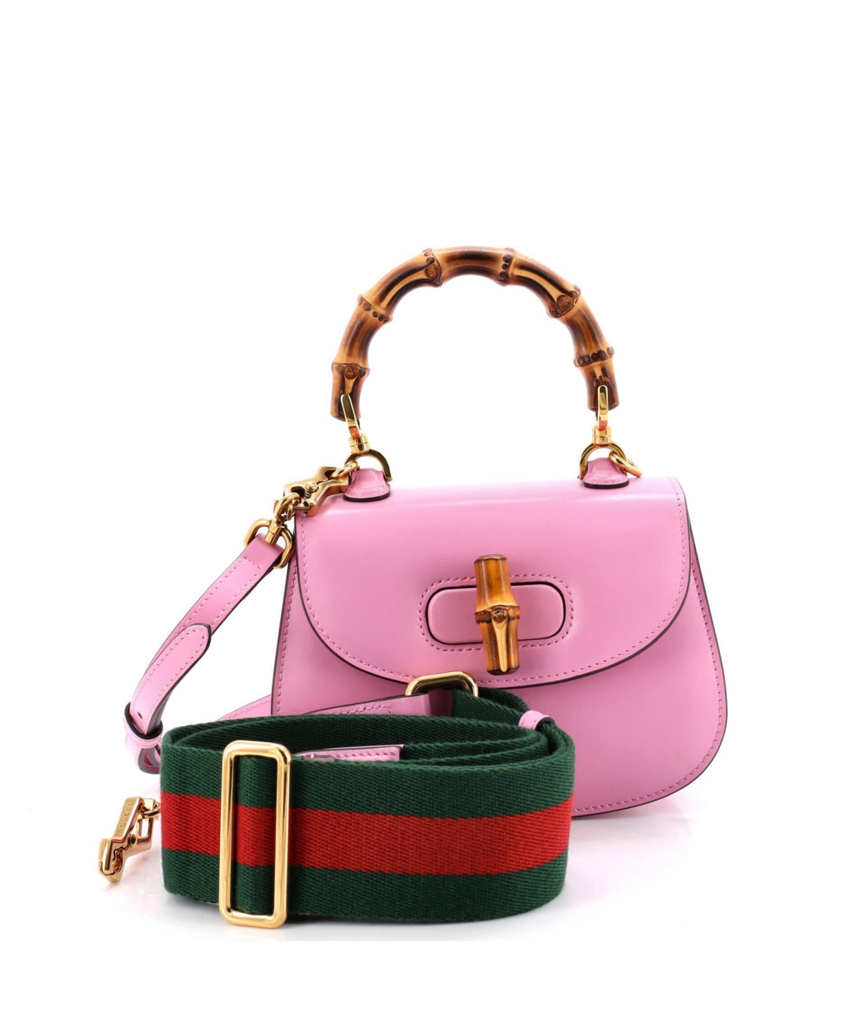 Click here for Pre-Owned Gucci Mini Bamboo 1947 Top Handle Bag Le... prices