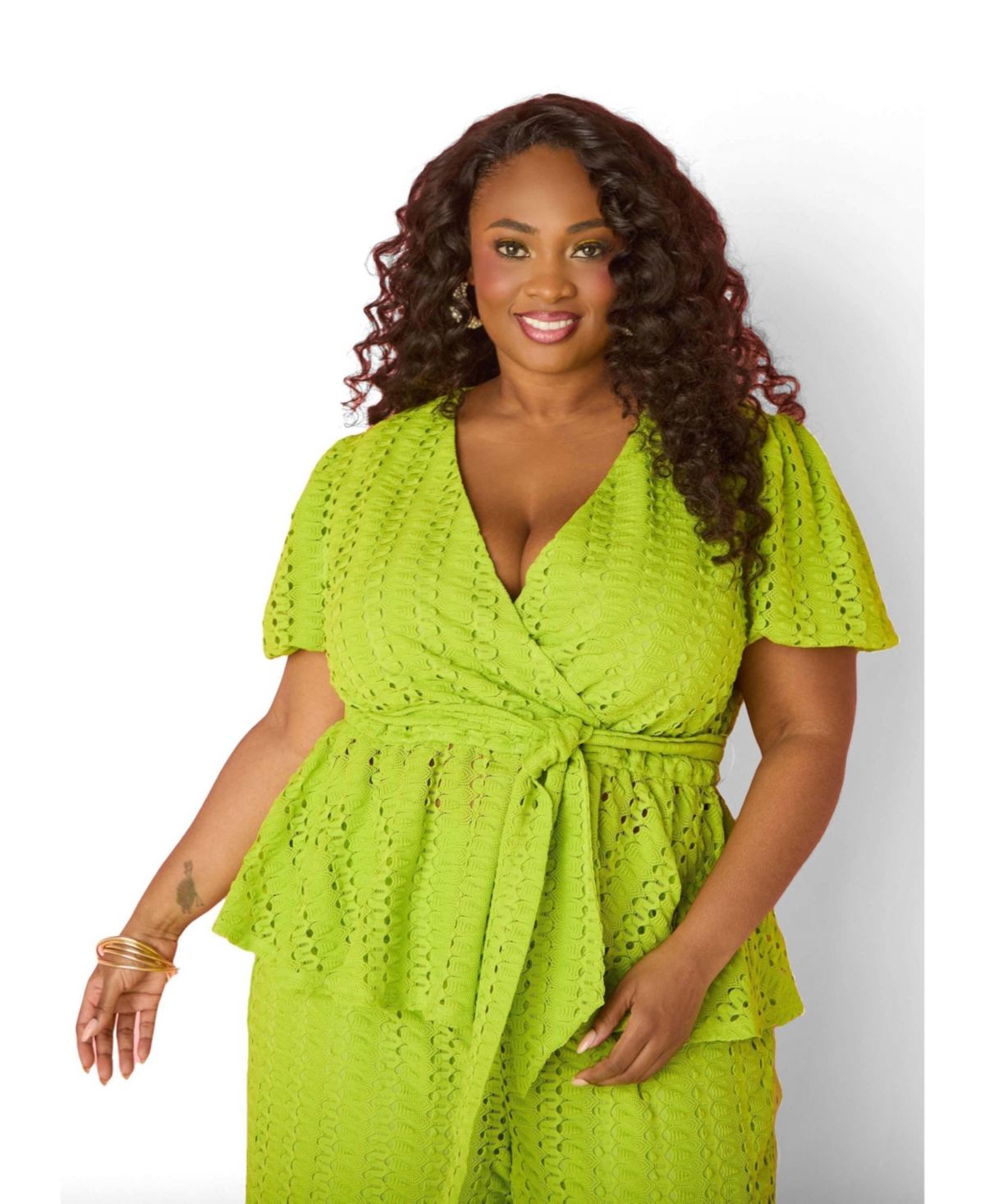 Click here for Ashley Stewart Plus size Textured Faux Wrap Womens... prices