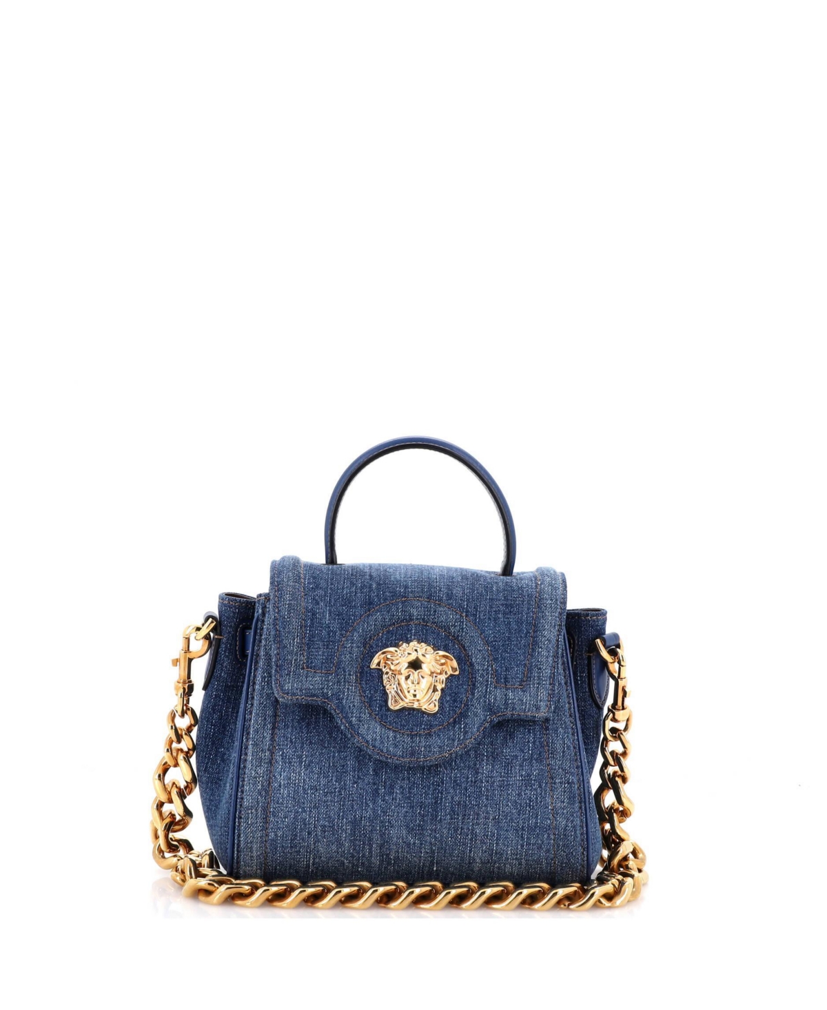 Click here for Pre-Owned Versace Small La Medusa Top Handle Bag D... prices