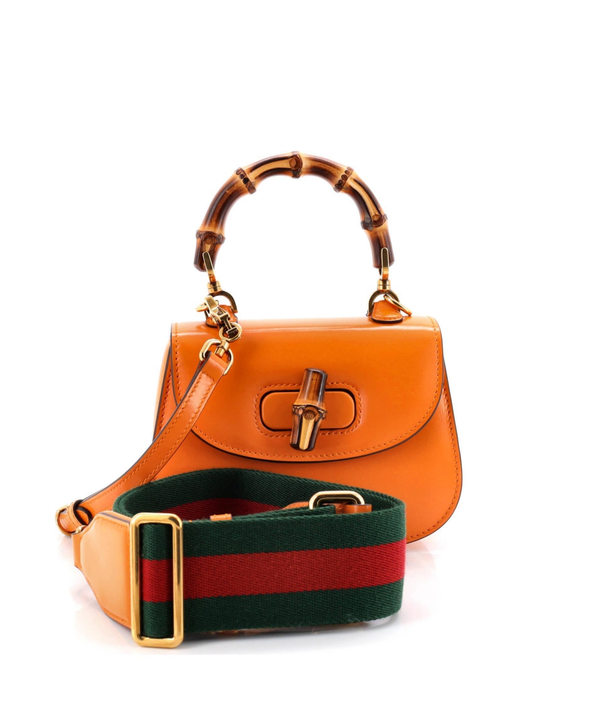 Click here for Pre-Owned Gucci Mini Bamboo 1947 Top Handle Bag Le... prices