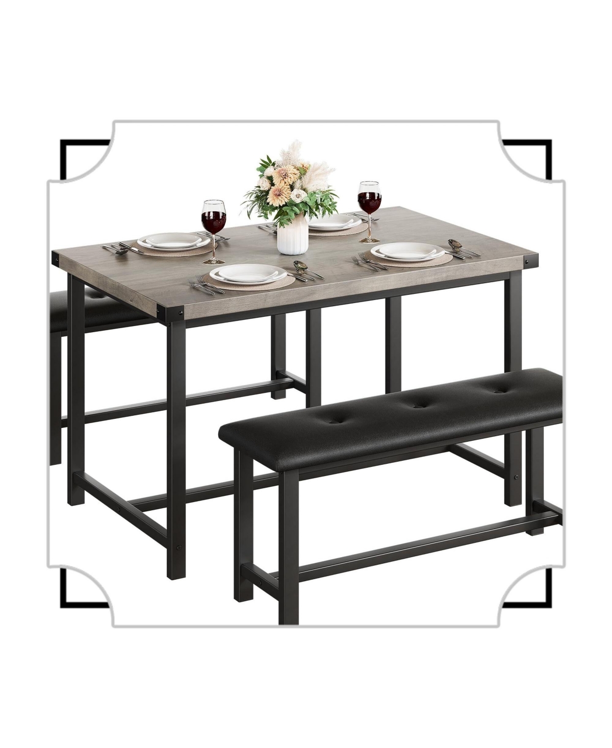 Click here for gaomon Dining Table Set for 4  Rectangular Kitchen... prices