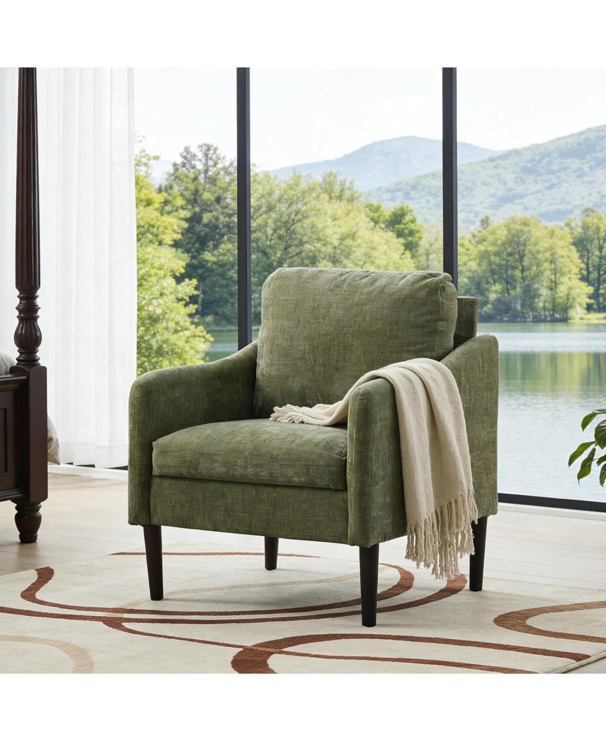 Click here for gaomon Mid Century Modern Accent Chair  Chenille F... prices