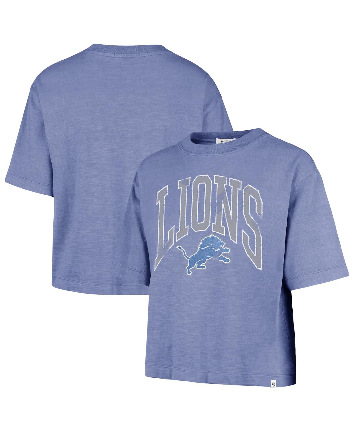 Click here for 47 Brand Womens Blue Detroit Lions Cropped Mindi S... prices
