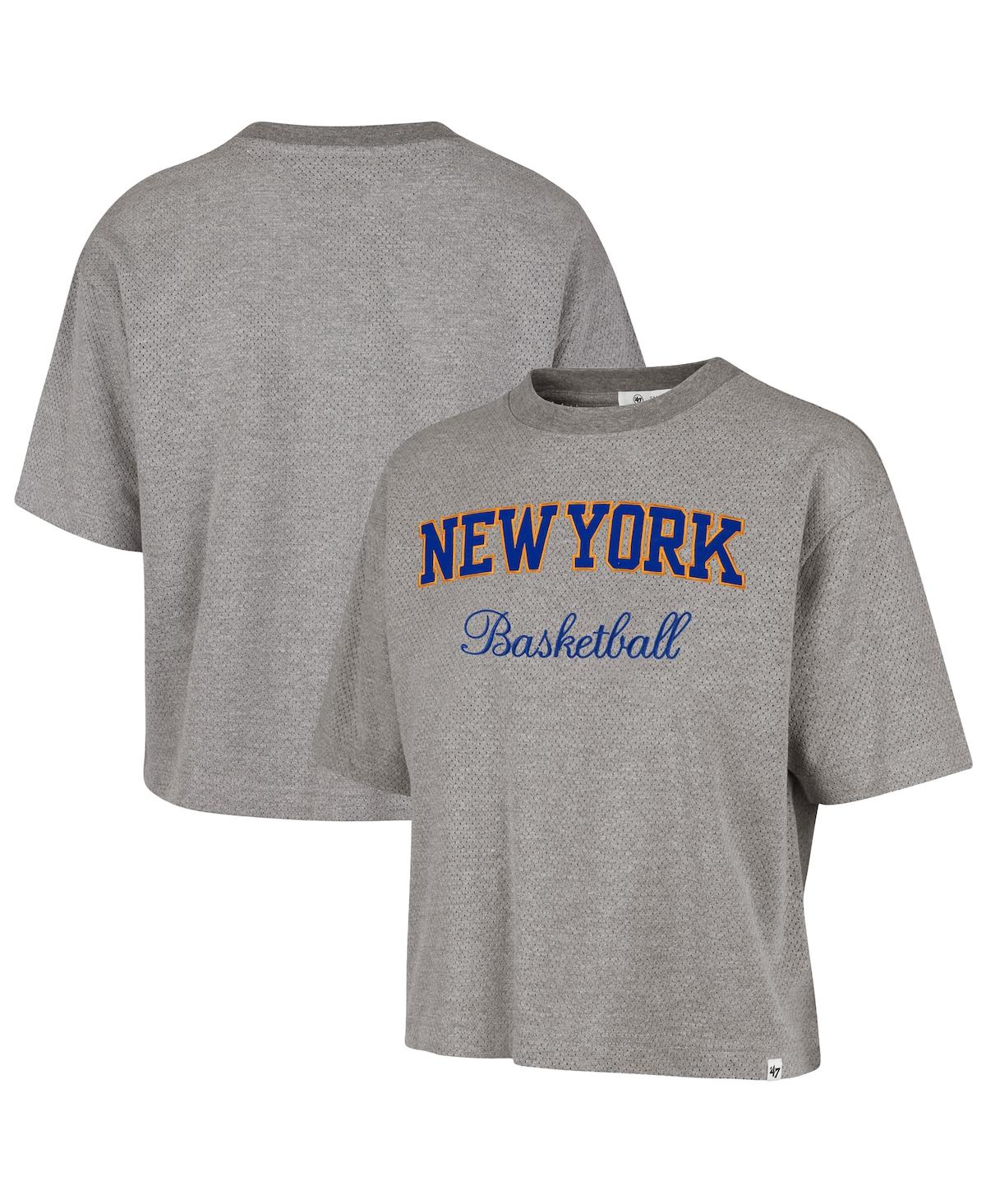 Click here for 47 Brand Womens Gray New York Knicks Pivot Drop Ne... prices