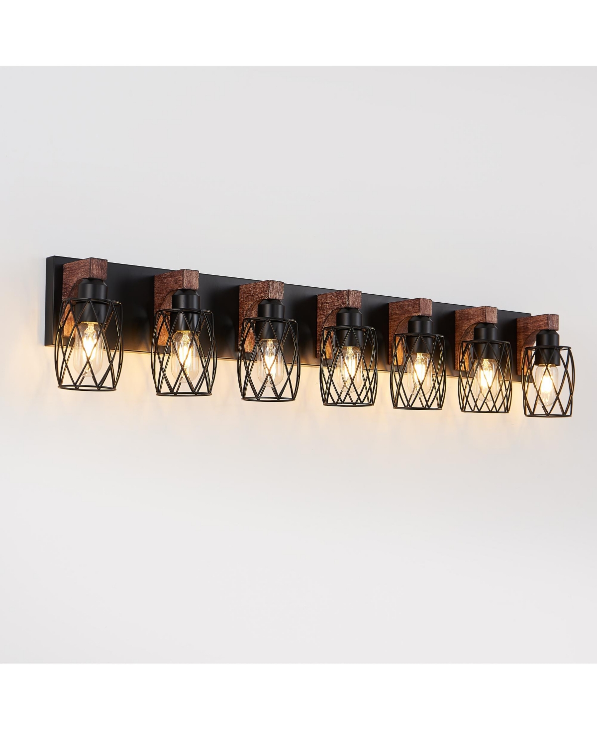 Click here for Busdays Industrial Vintage 7 Light Wall Sconce Cag... prices