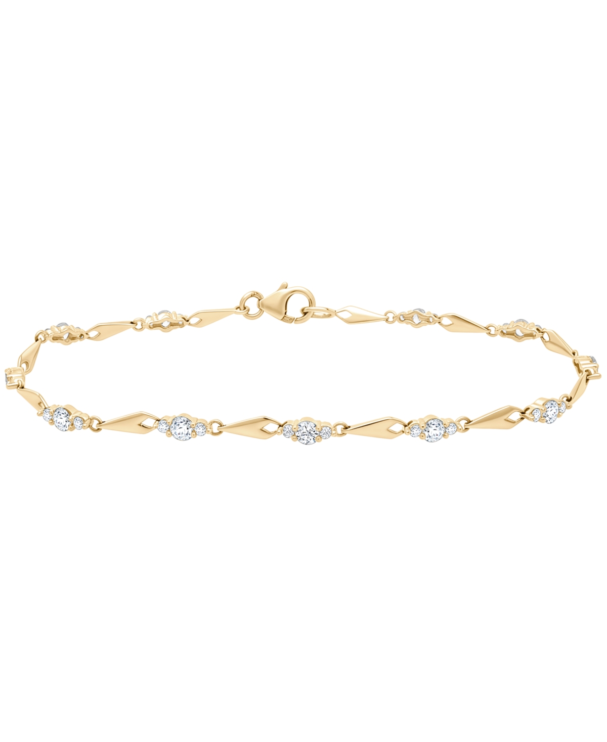 Click here for Macys Diamond (1 ct. t.w.) Bracelet in 10k Yellow... prices