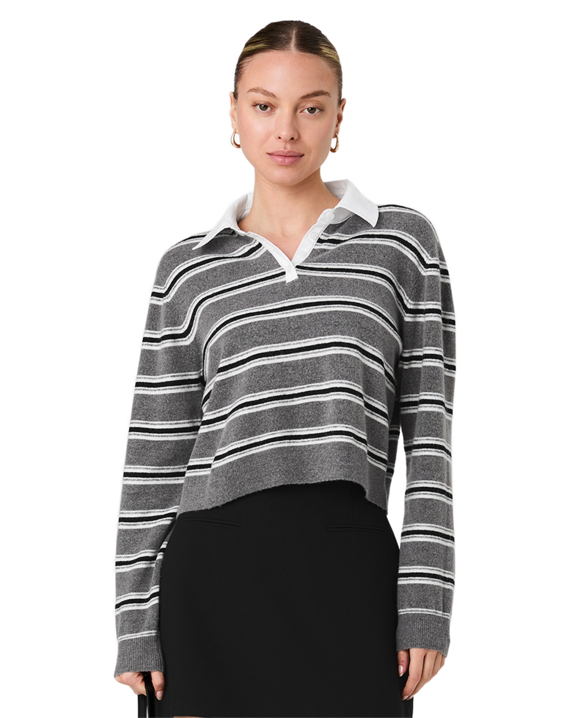 Click here for French Connection Womens Yulia Knit Campus Oversiz... prices