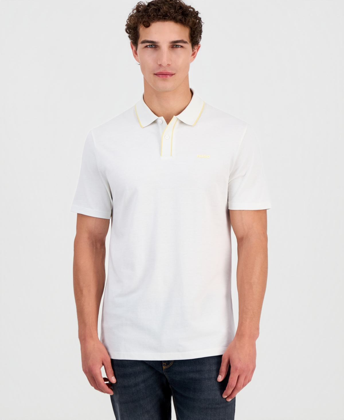 Click here for Hugo by Hugo Boss Mens Dalombi Button-Placket Polo... prices