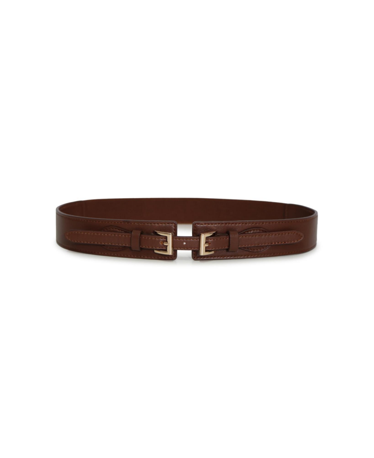 Click here for Belle & Bloom London Fog Leather Waist Belt - Choc... prices