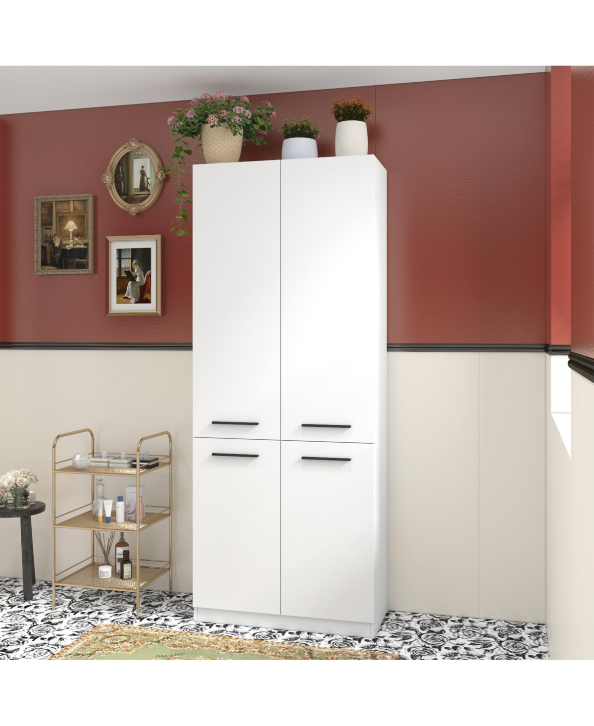 Click here for Homsee 79 Inch Tall Laundry Cabinet with Hamper -... prices