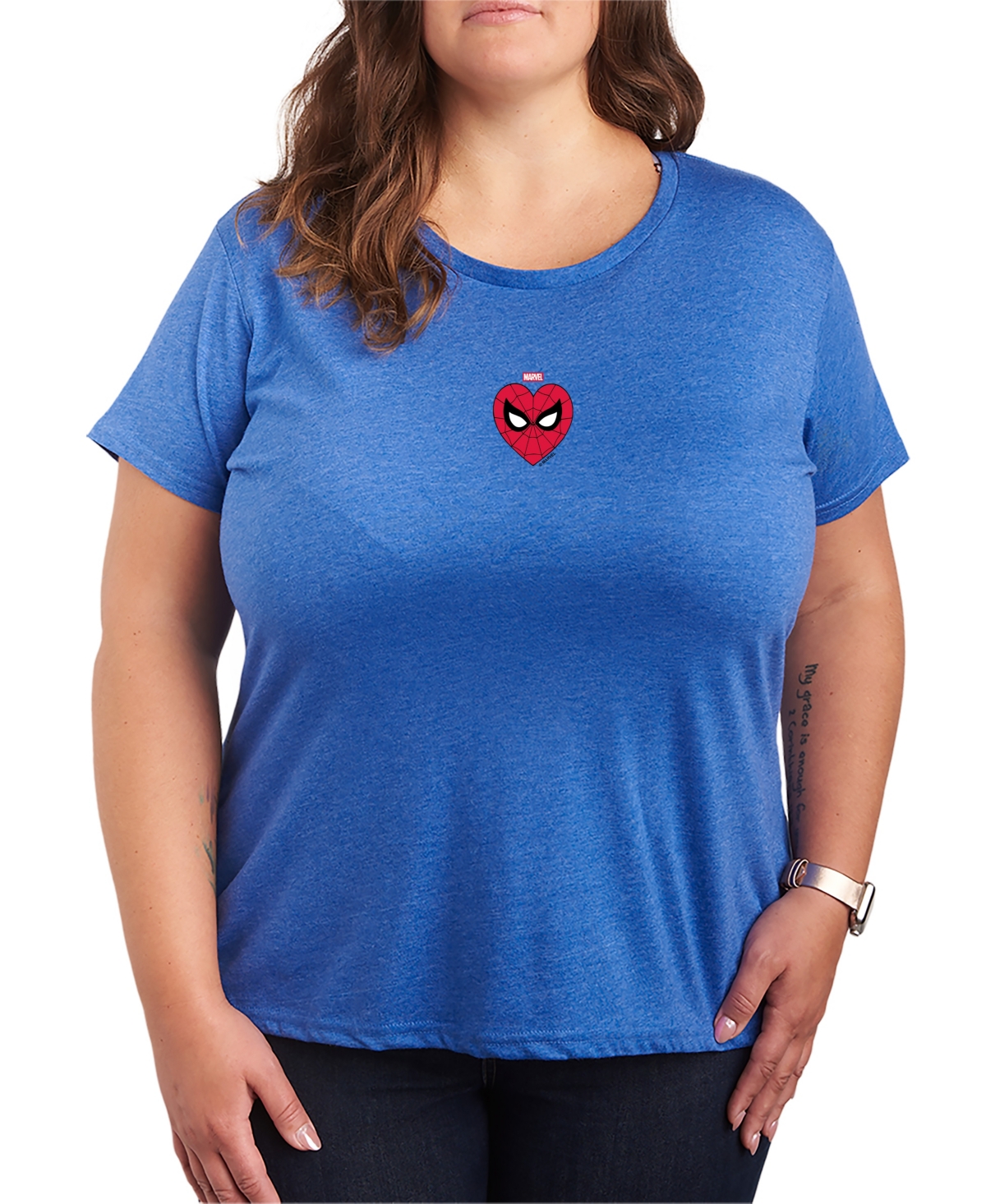 Click here for Hybrid Apparel Plus Size Spider-Man Heart Graphic... prices