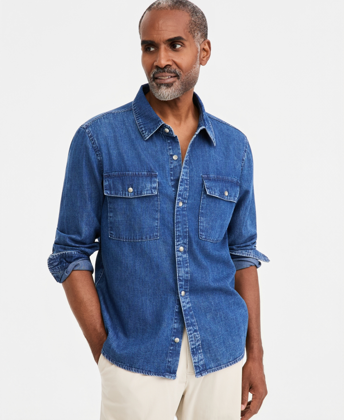 Click here for Club Room Mens Denim Overshirt  Macys Exclusive -... prices