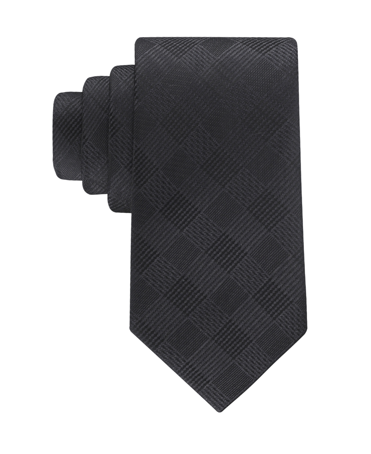 Click here for Calvin Klein Mens Lousie Grid Classic Tie - Black prices