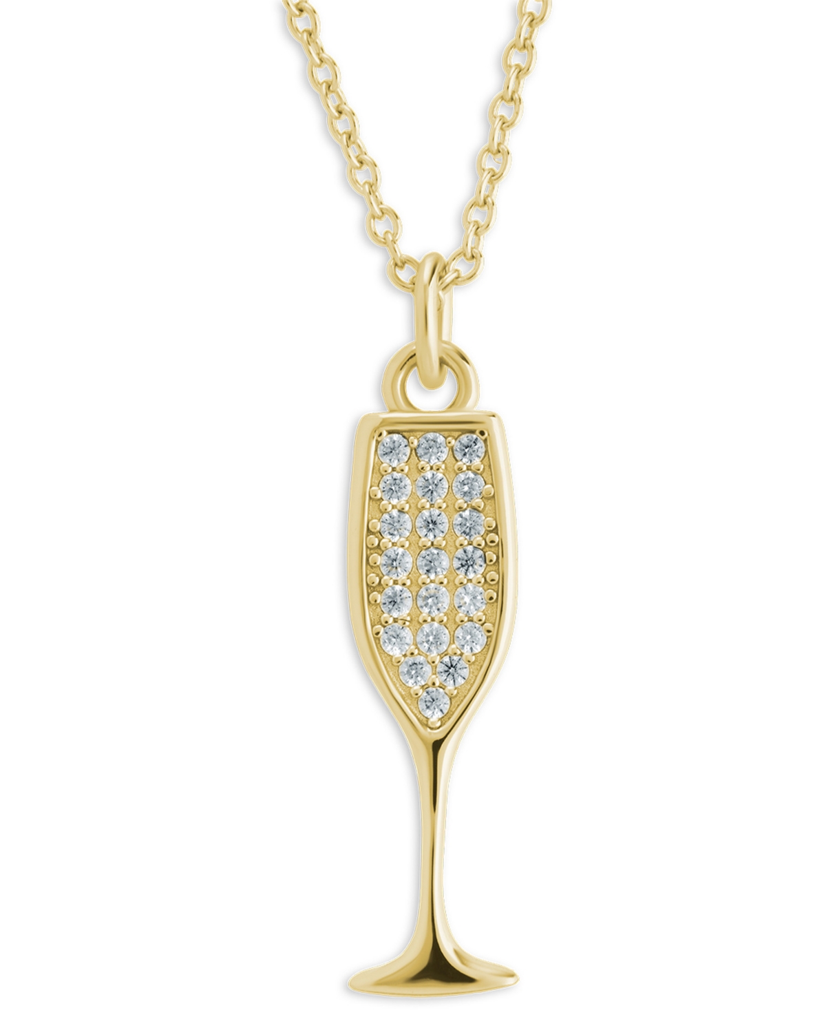 Click here for Sterling Forever Rhodium-Plated Brass Pave Cubic Z... prices