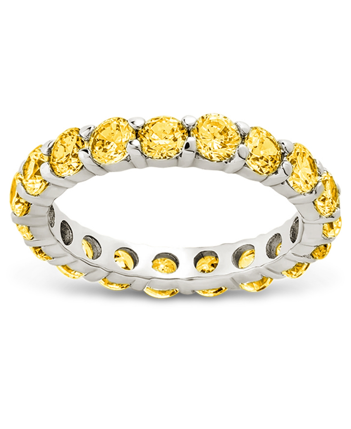 Click here for Sterling Forever Gracie Cubic Zirconia Eternity Ri... prices
