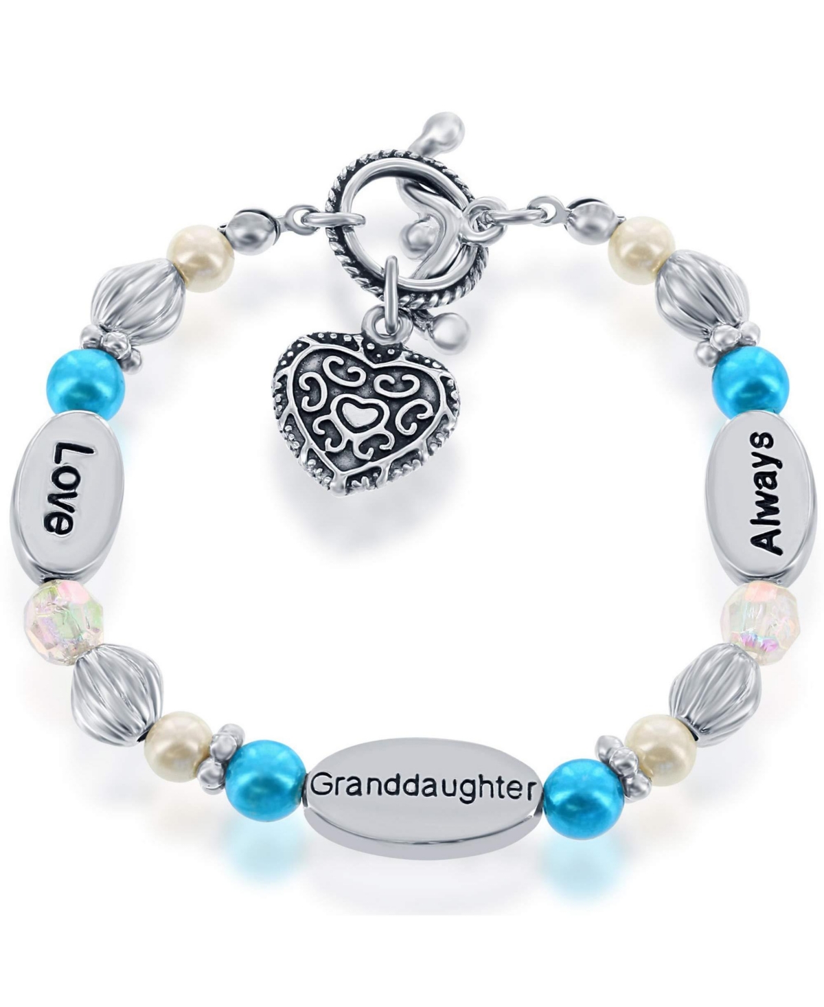 Click here for Simona Girls Stretch Heart Charm Beads Bracelet -... prices