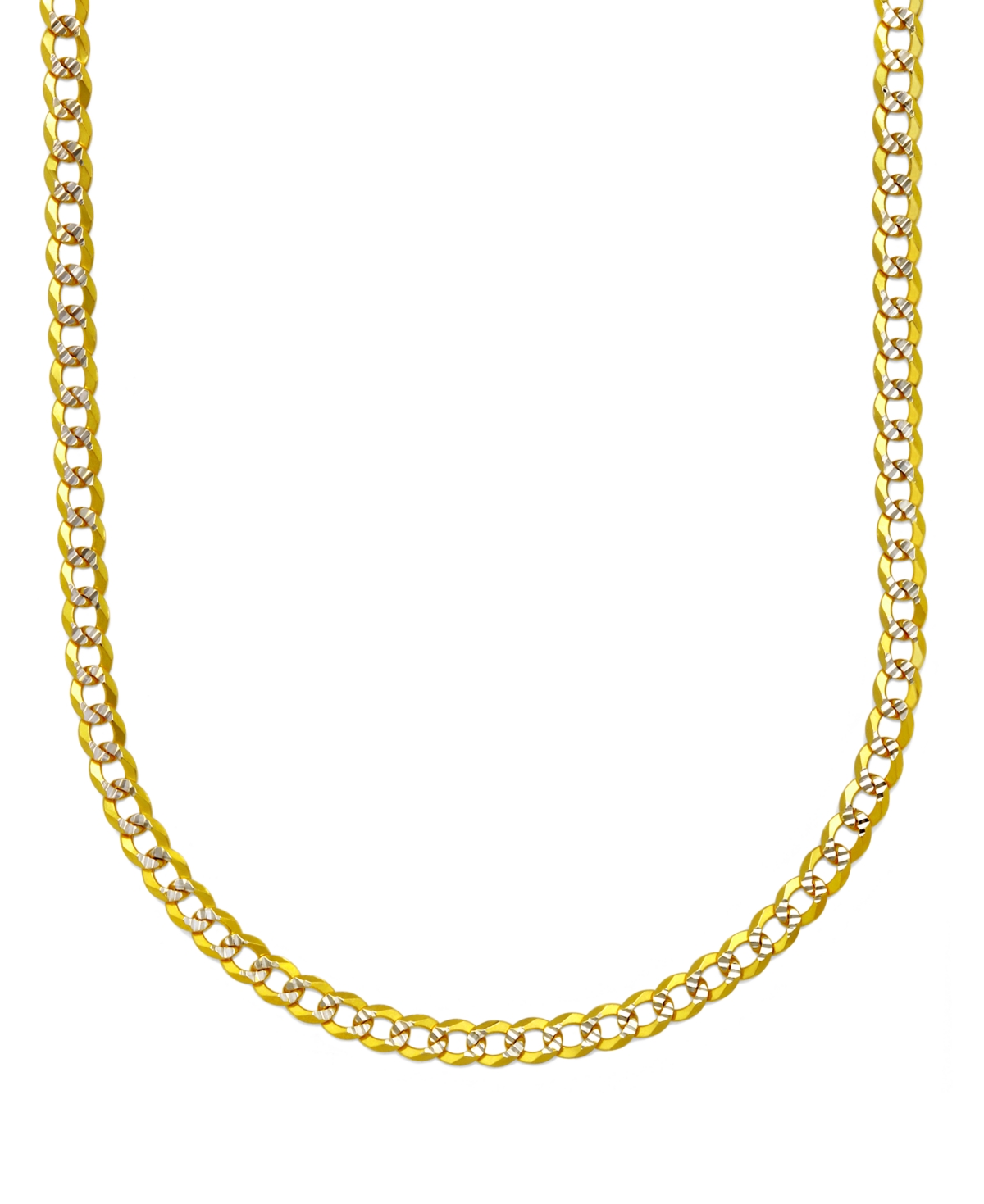 Click here for 20 Two-Tone Open Curb Link Chain Necklace (3-1/6mm... prices