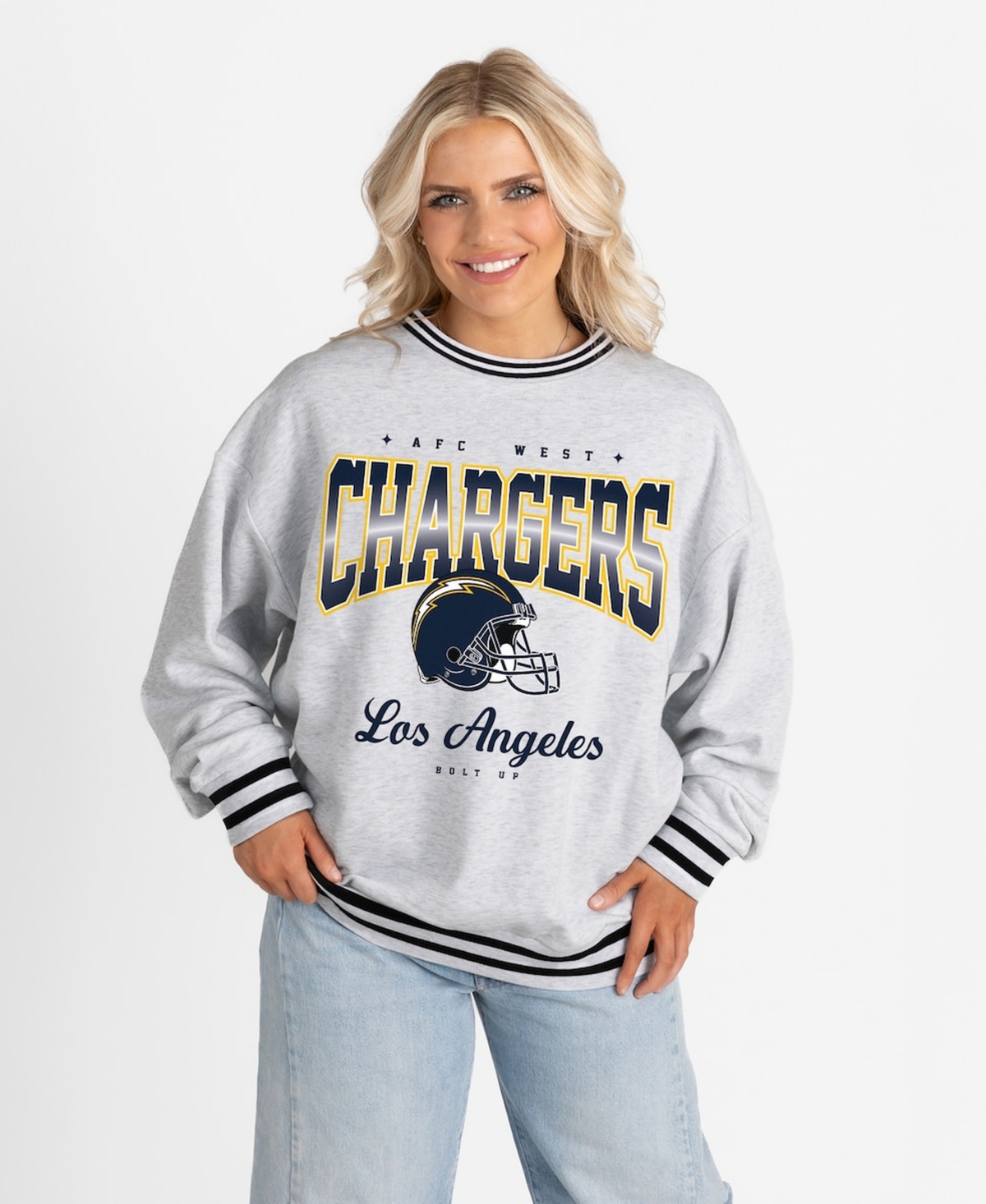 Click here for Gameday Couture Womens Ash/Black Los Angeles Charg... prices