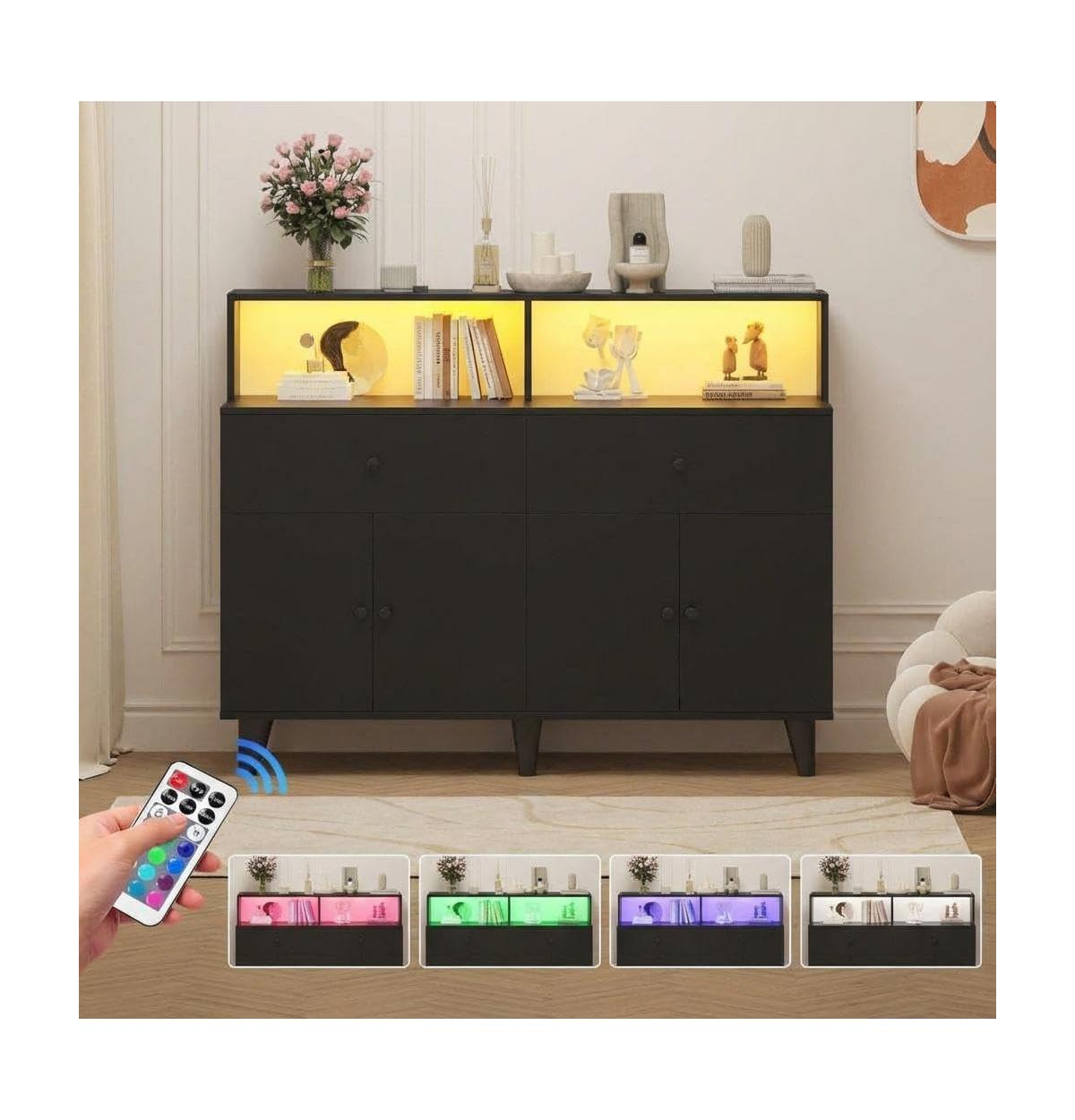 Click here for gaomon 6-Drawer Sideboard with Shelves  Mid-Centur... prices