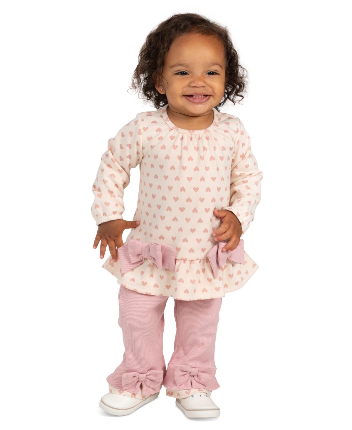 Click here for Rare Editions Baby Girls Heart Double Knit Top and... prices