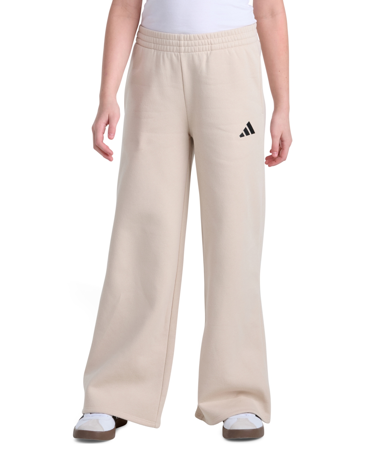 Click here for adidas Girls 8-16 Elastic Waistband Wide-Leg Fleec... prices