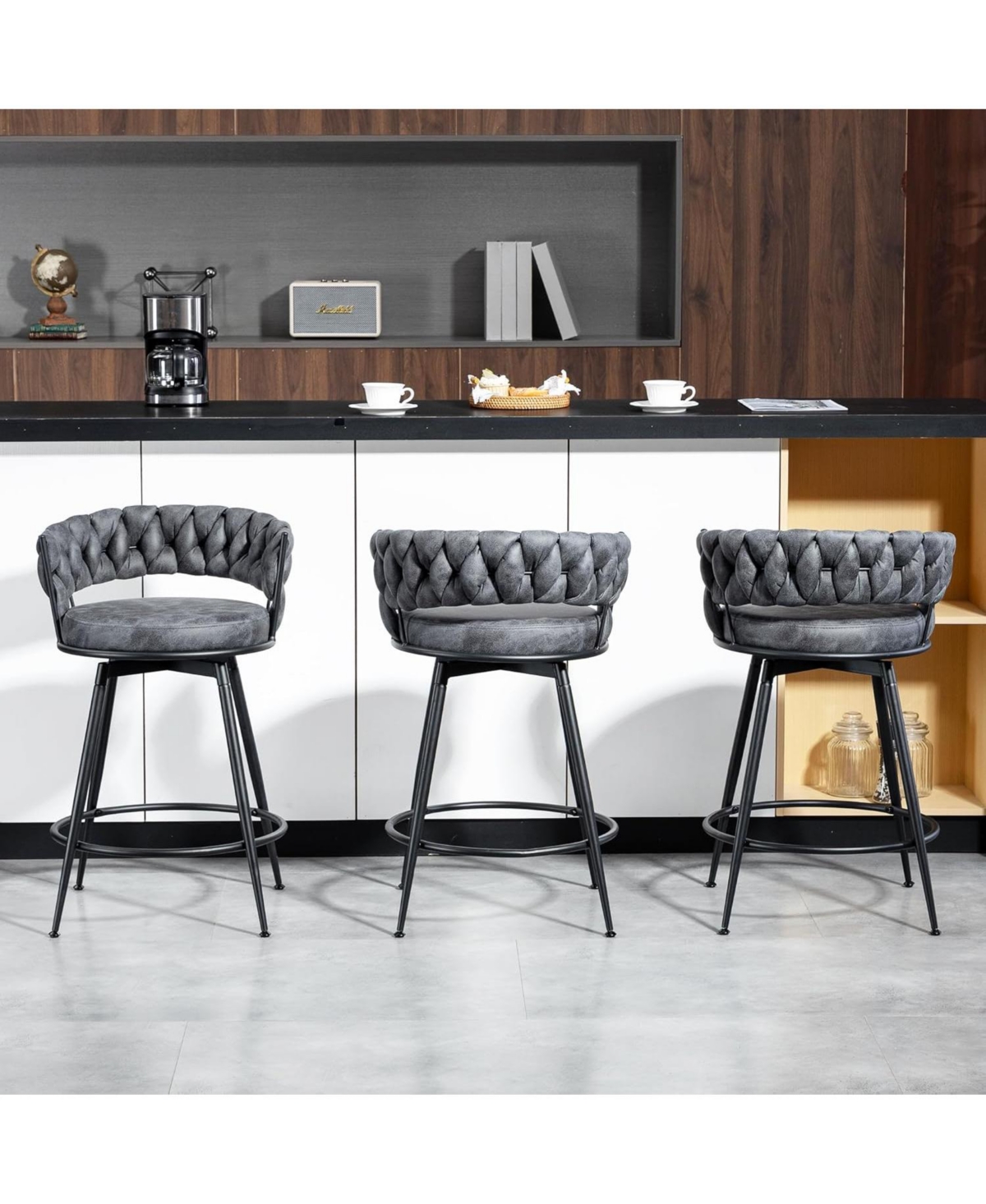Click here for Dyhome 24 Bar Stools Set of 3  360degree(s) Swivel... prices