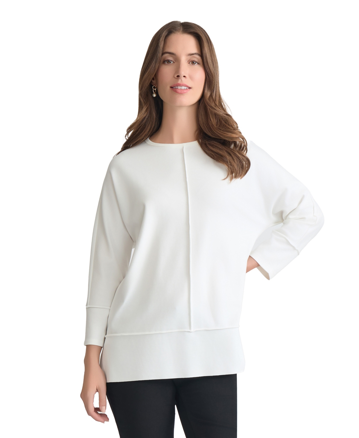 Click here for Jones New York Womens Serenity Knit 3/4 Sleeve Tun... prices