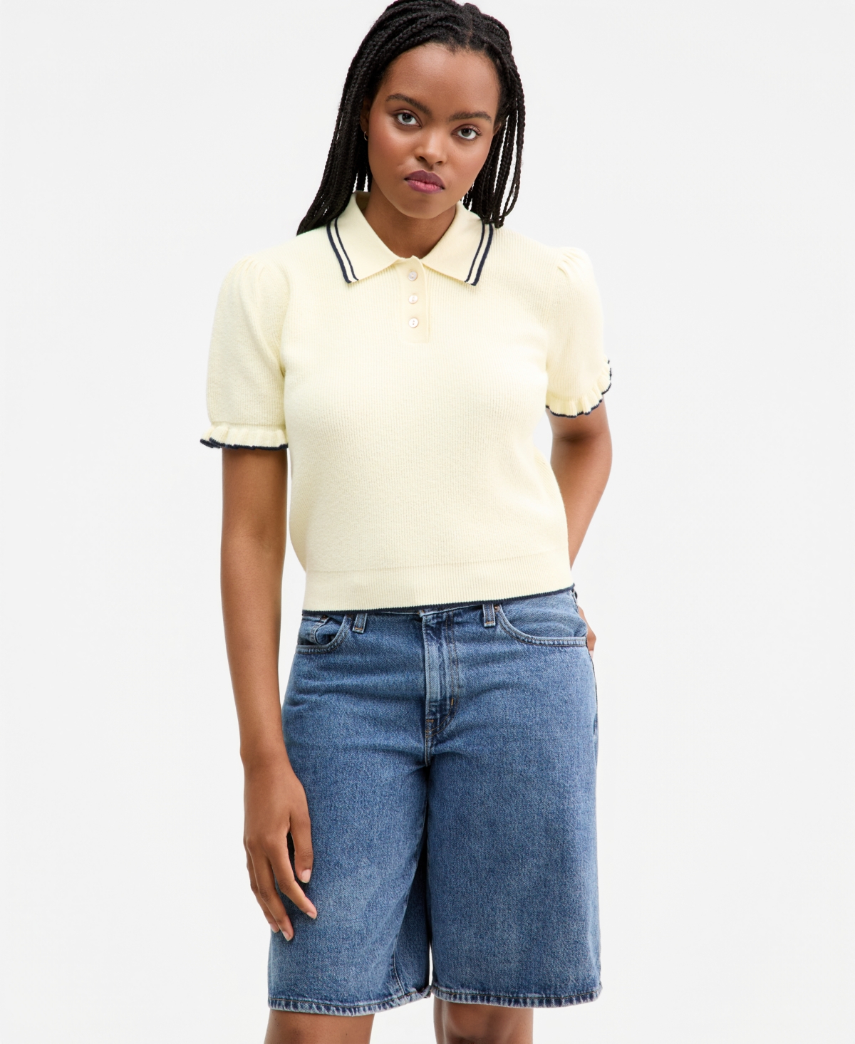 Click here for Levis Womens Short-Sleeve Pull-On Polo Shirt - Pea... prices