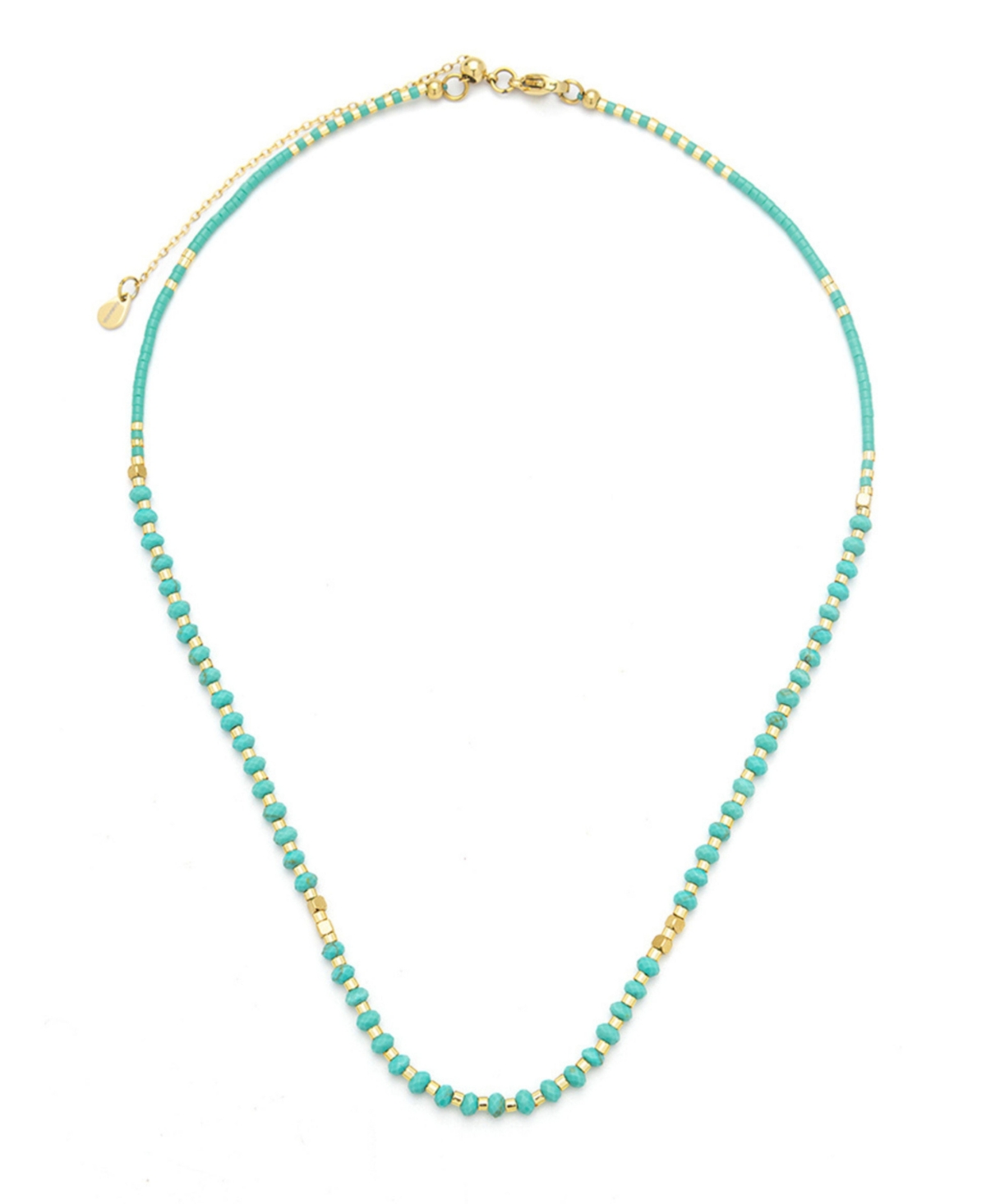Click here for Lumira Mini Beaded Gemstone Necklace - Turquoise prices