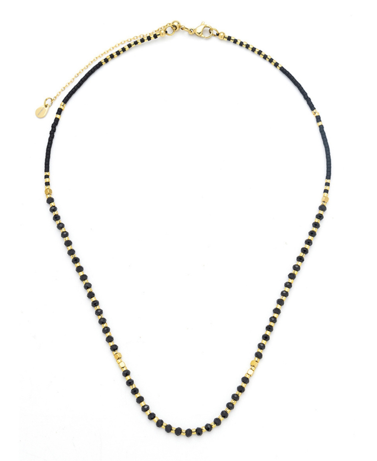 Click here for Lumira Mini Beaded Gemstone Necklace - Black onyx prices