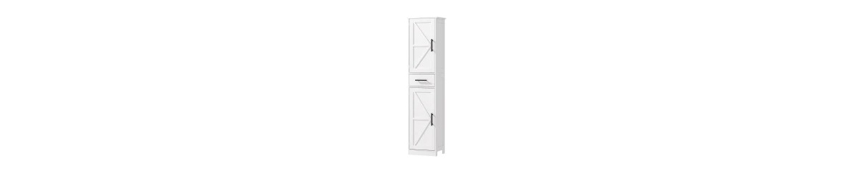 Click here for Busdays 67 Inch Tall White Farmhouse Linen Closet... prices