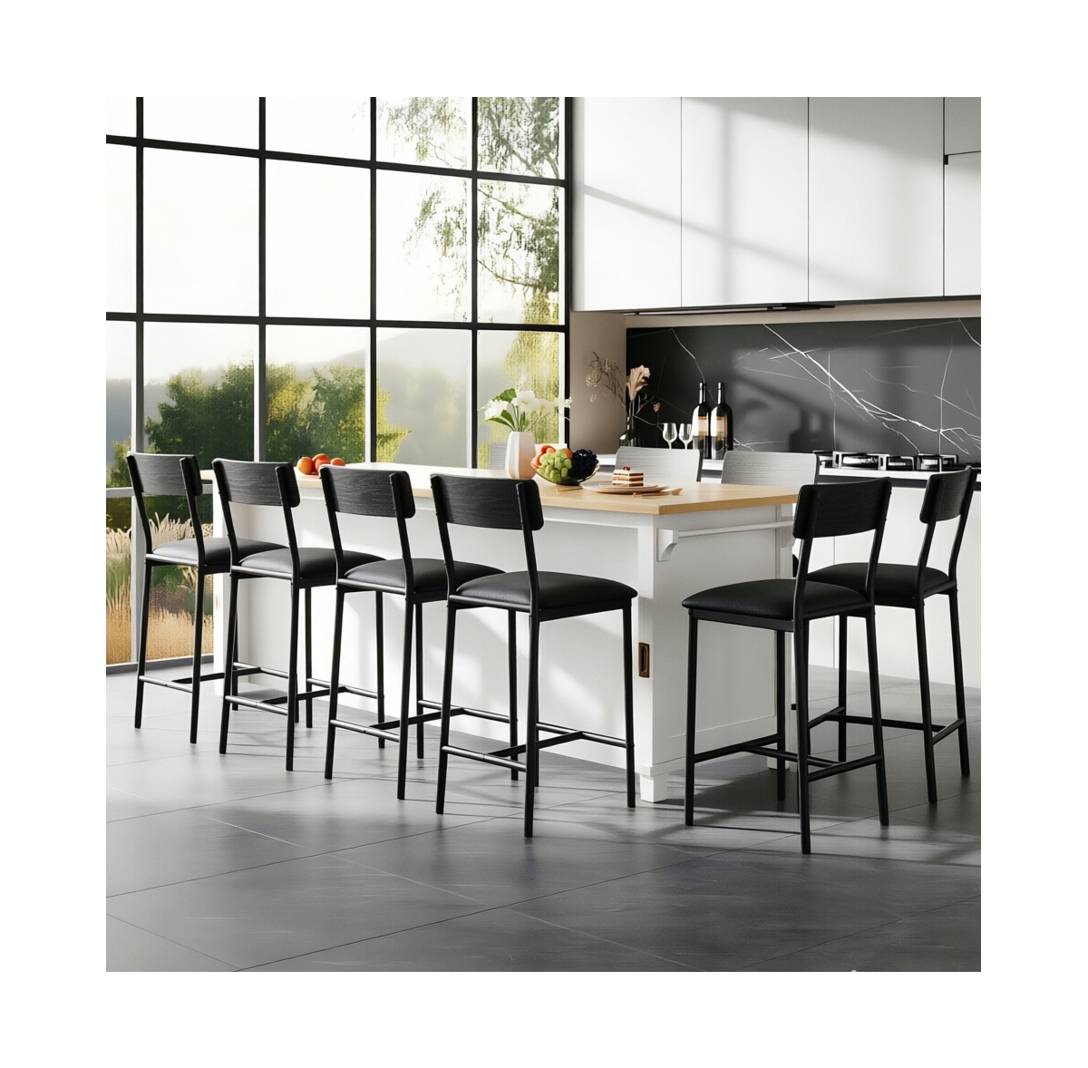 Click here for gaomon Set of 8 Bar Stools  25.5 Counter Height Ba... prices