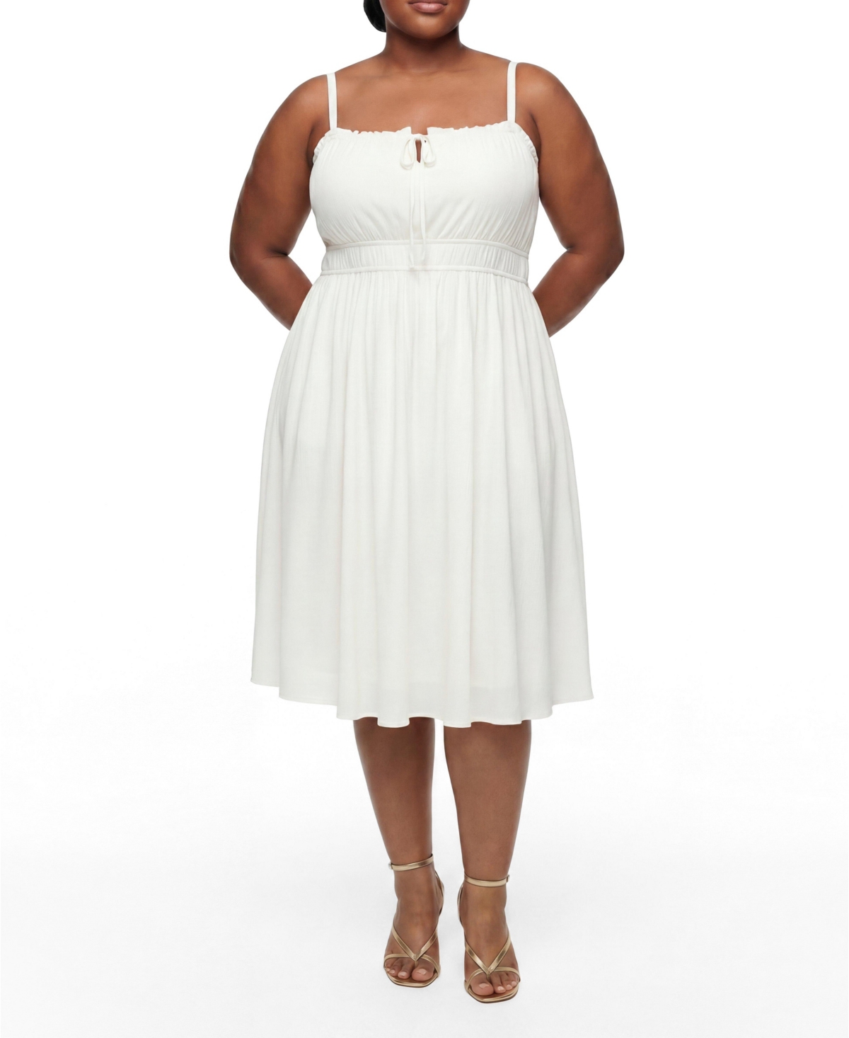 Click here for Torrid Plus Size A-Line Crinkle Gauze Midi Dress -... prices