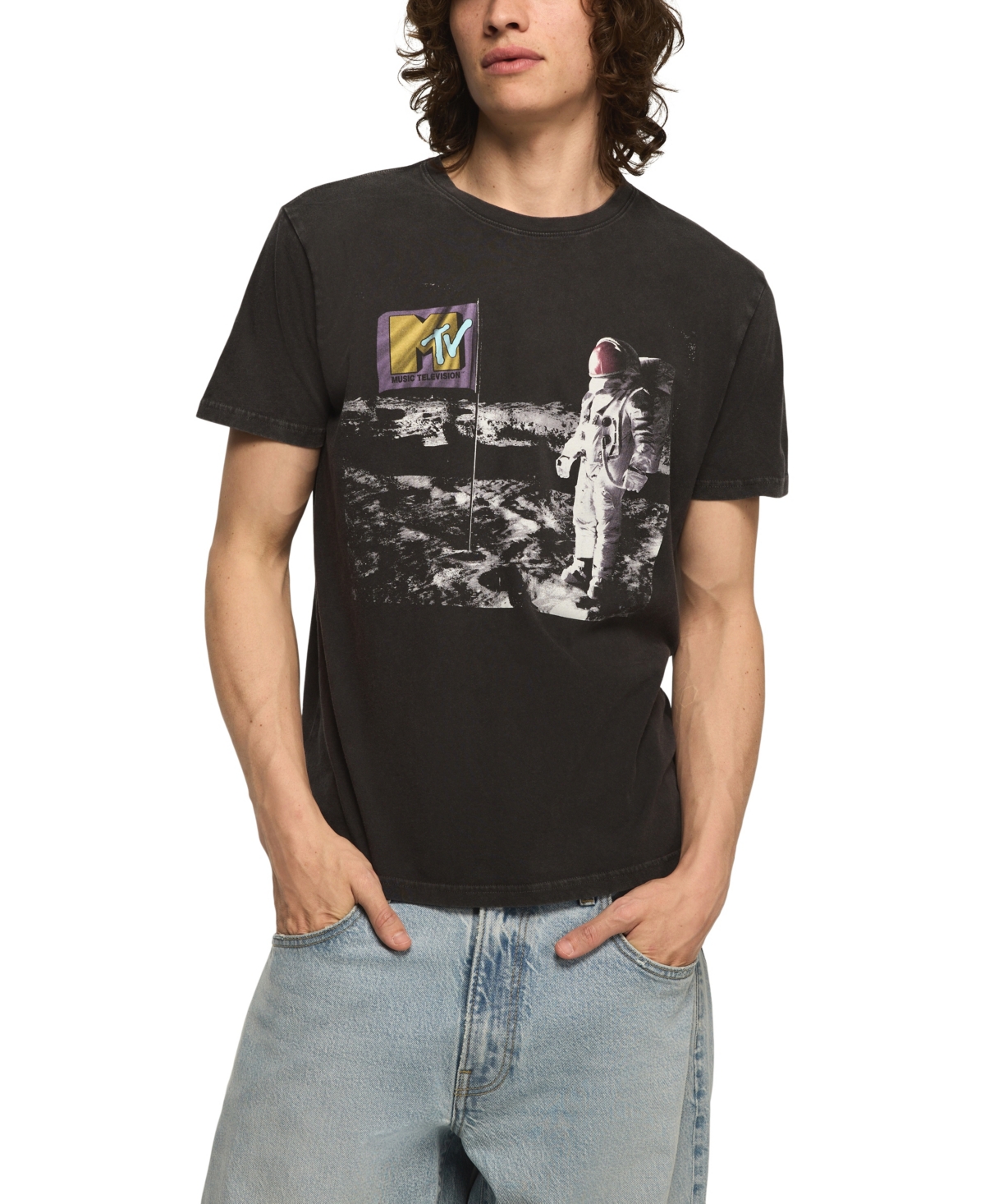 Click here for Lucky Brand Mens Mtv Moon Man Graphic T-Shirt - Je... prices