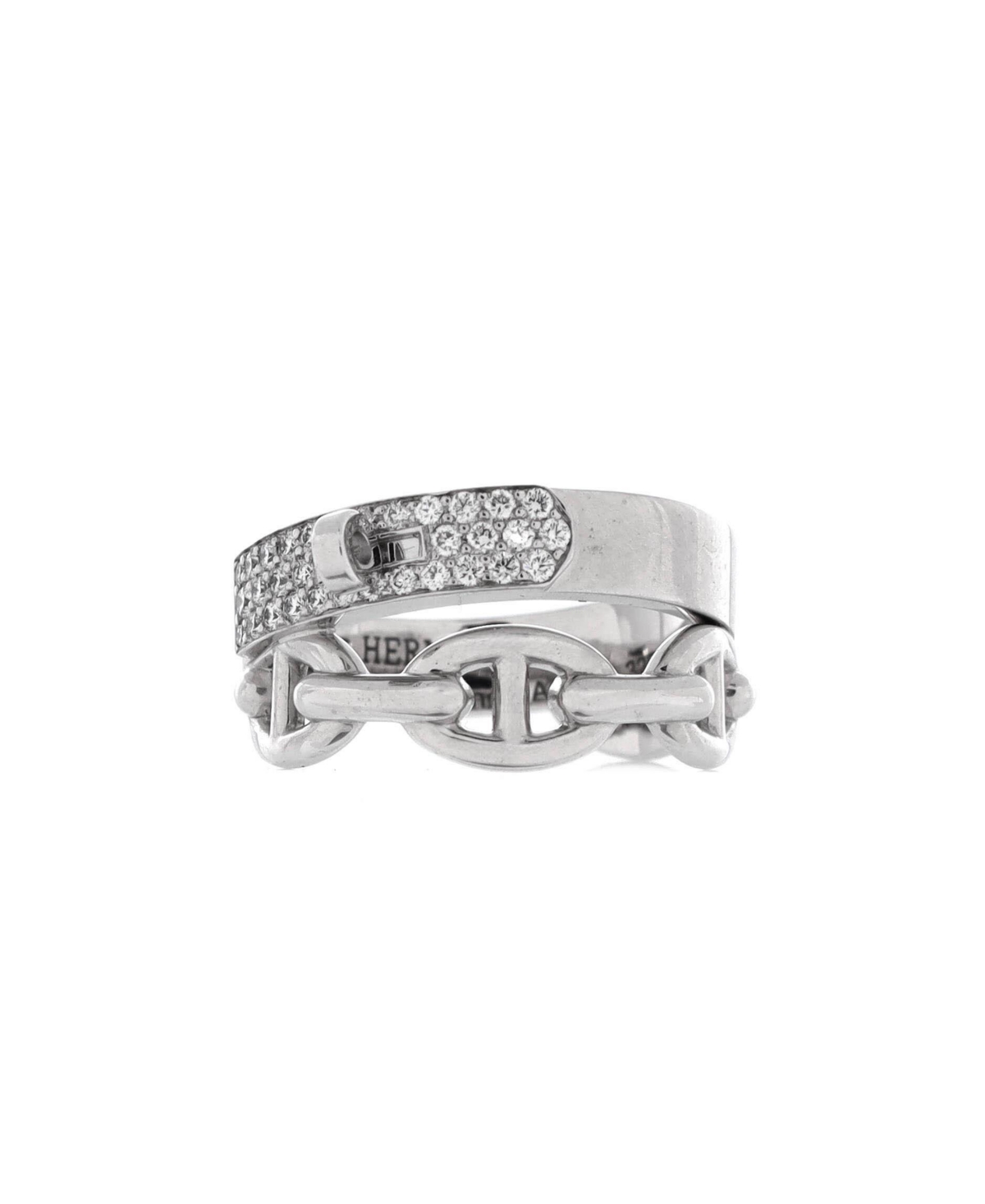 Click here for Pre-Owned HERMES Kelly Double Tour Ring - 18k whit... prices