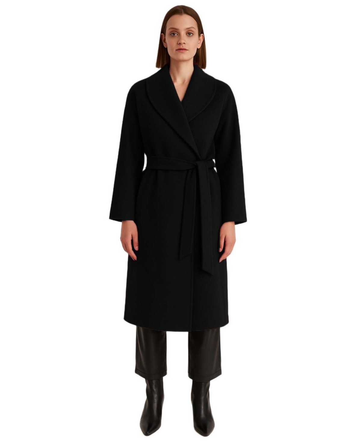 Click here for 1982 Womens Cashmere Hooded Long Coat - Charcaol prices