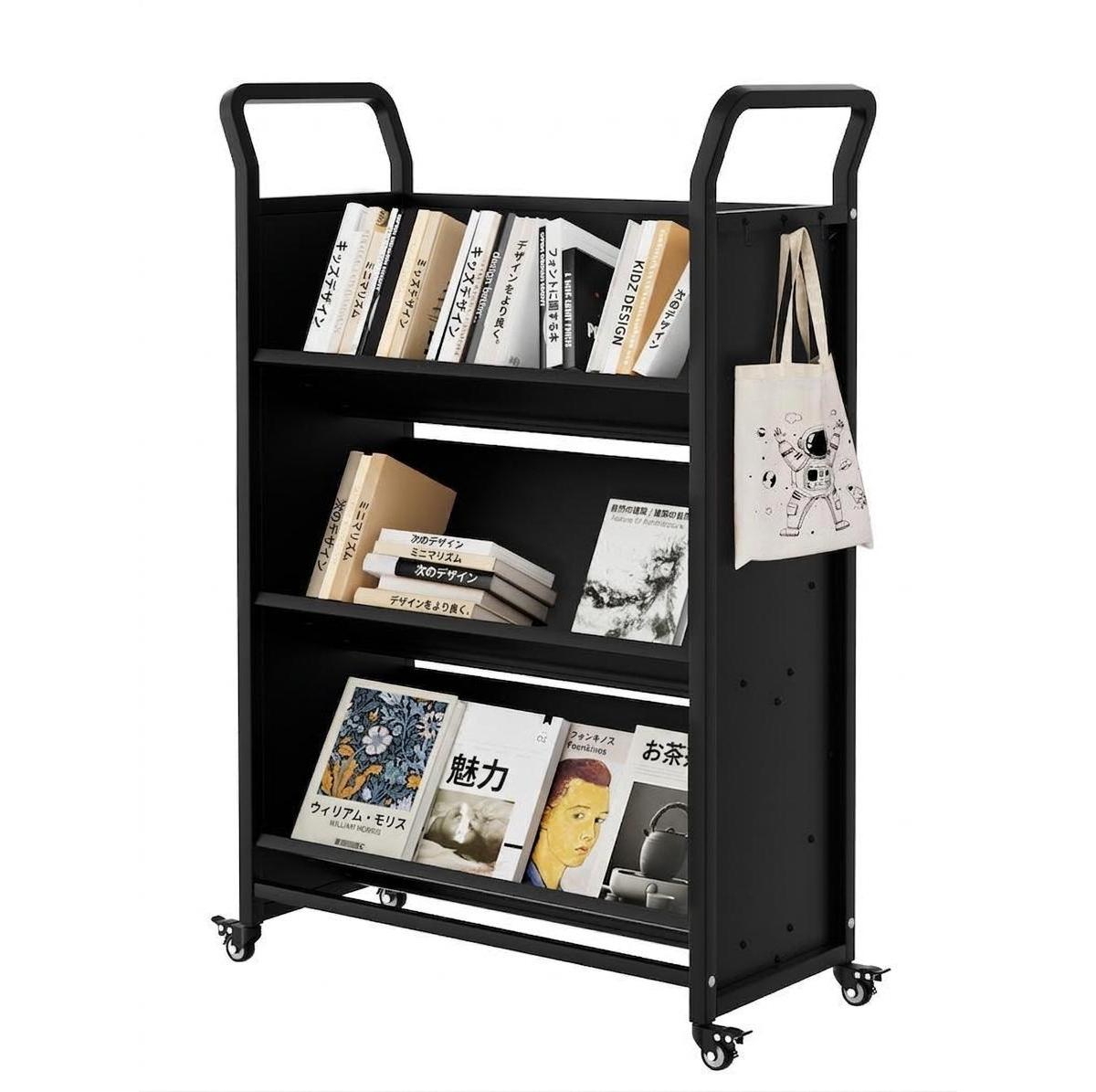 Click here for gaomon 3 Tier Rolling Book Cart with V Shaped Shel... prices