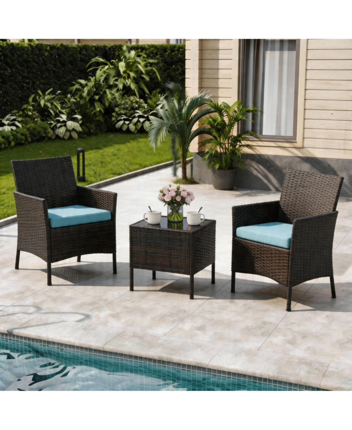 Click here for gaomon 3-Piece Outdoor Furniture Set  Pe Rattan  A... prices