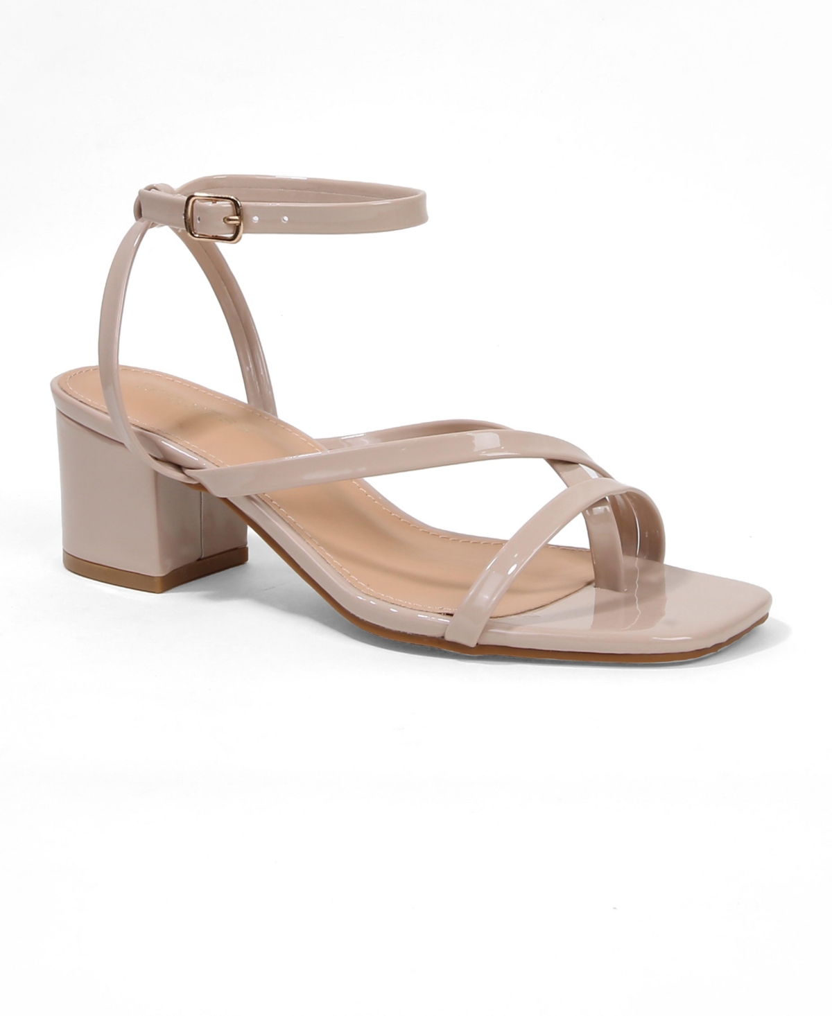 Click here for Berness Womens Elara Minimal Thong Block Heel Sand... prices