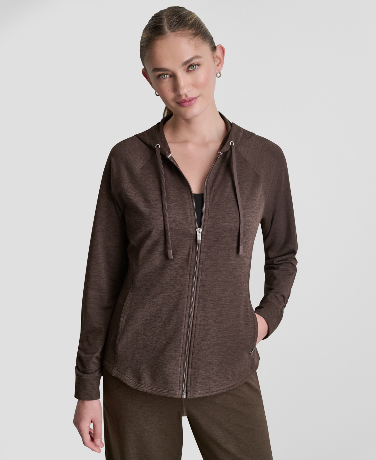 Click here for Dkny Womens Full-Zip Long-Sleeve Hoodie - Espresso... prices