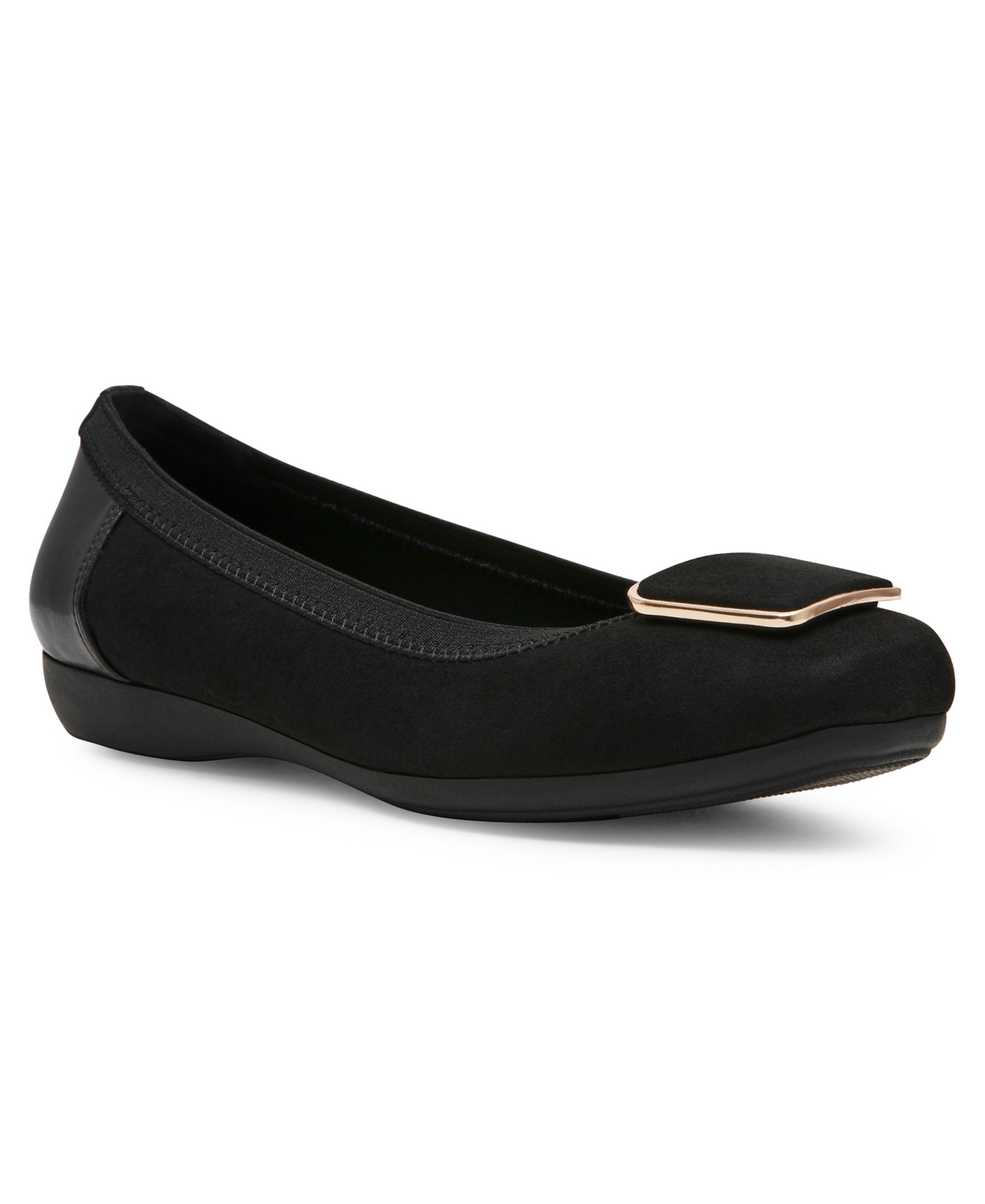 Click here for Anne Klein Womens Uliana Slip-On Flats - Black Mic... prices
