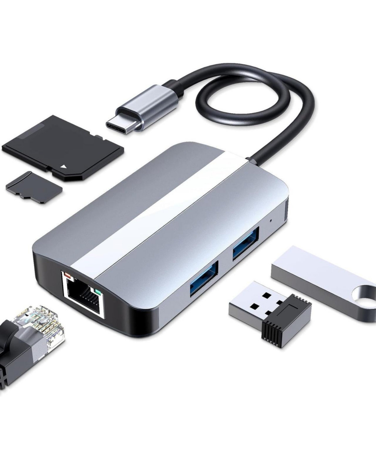 Click here for Risokeys 5-in-1 Usb-c Hub with 5Gbps High-Speed Tr... prices