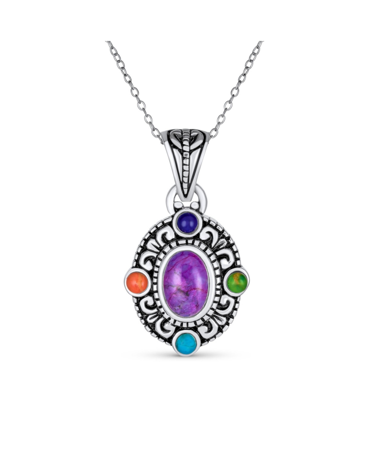 Click here for Bling Jewelry Southwest Style Oval Cabochon Multic... prices