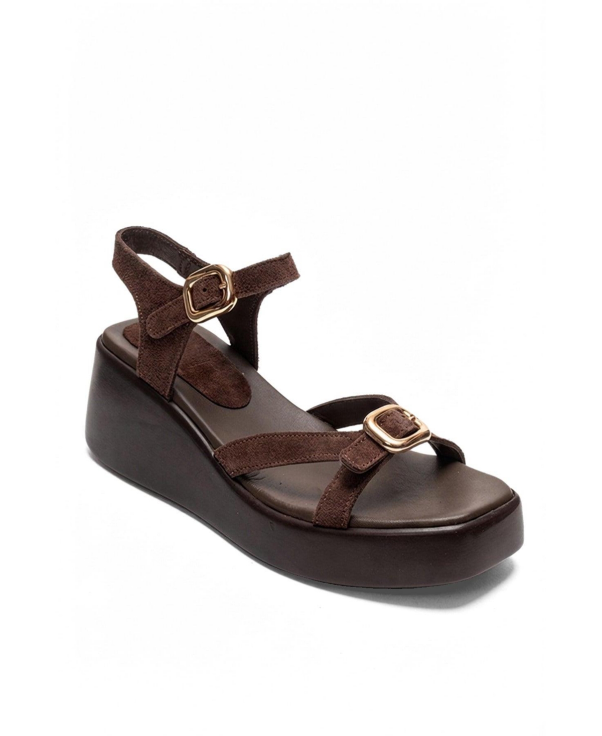 Click here for Forever & Always Shoes Womens Kalia Leather Wedge... prices