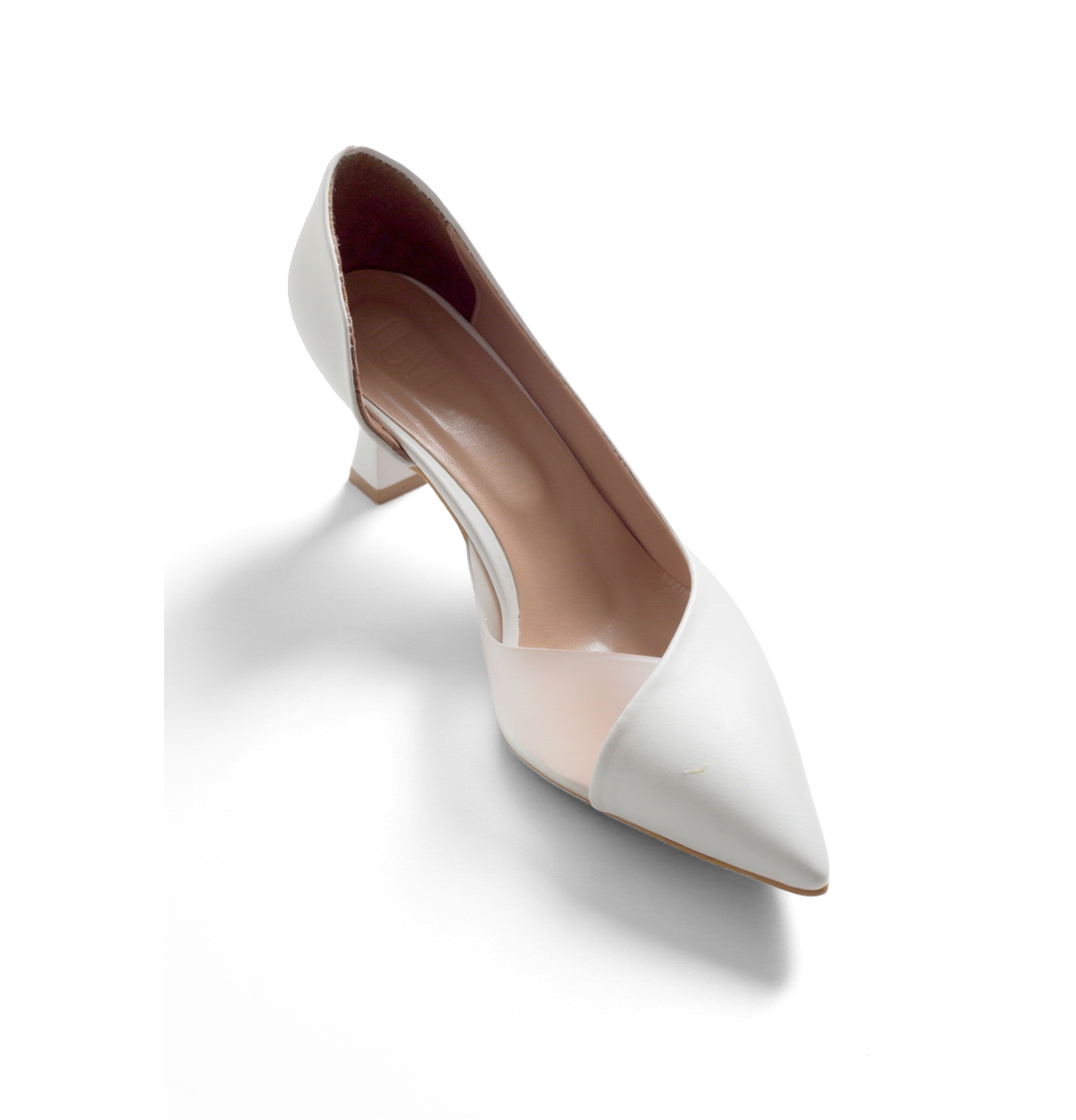 Click here for Prologue Shoes Womens Vera Pointed Toe Pump - Whit... prices