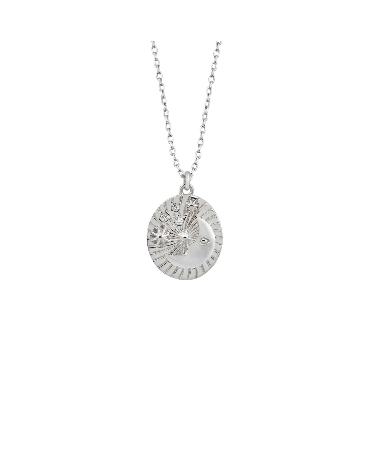Click here for Spero London Moon Embossed Silhouette Sterling Sil... prices