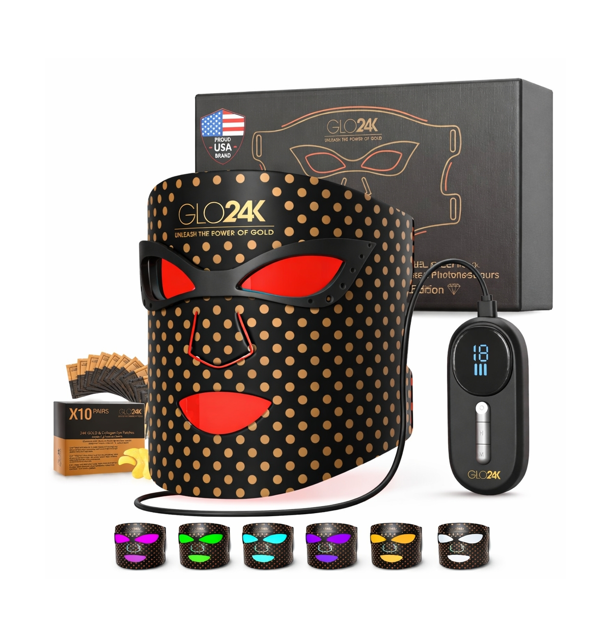 Click here for GLO24K 7 Color Led Photon Rejuvenation Mask and Co... prices