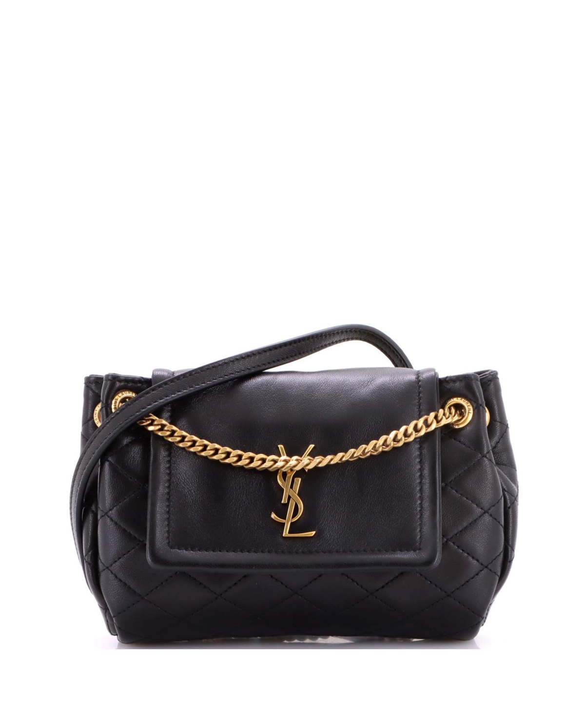 Click here for Pre-Owned Saint Laurent Mini Nolita Satchel Quilte... prices