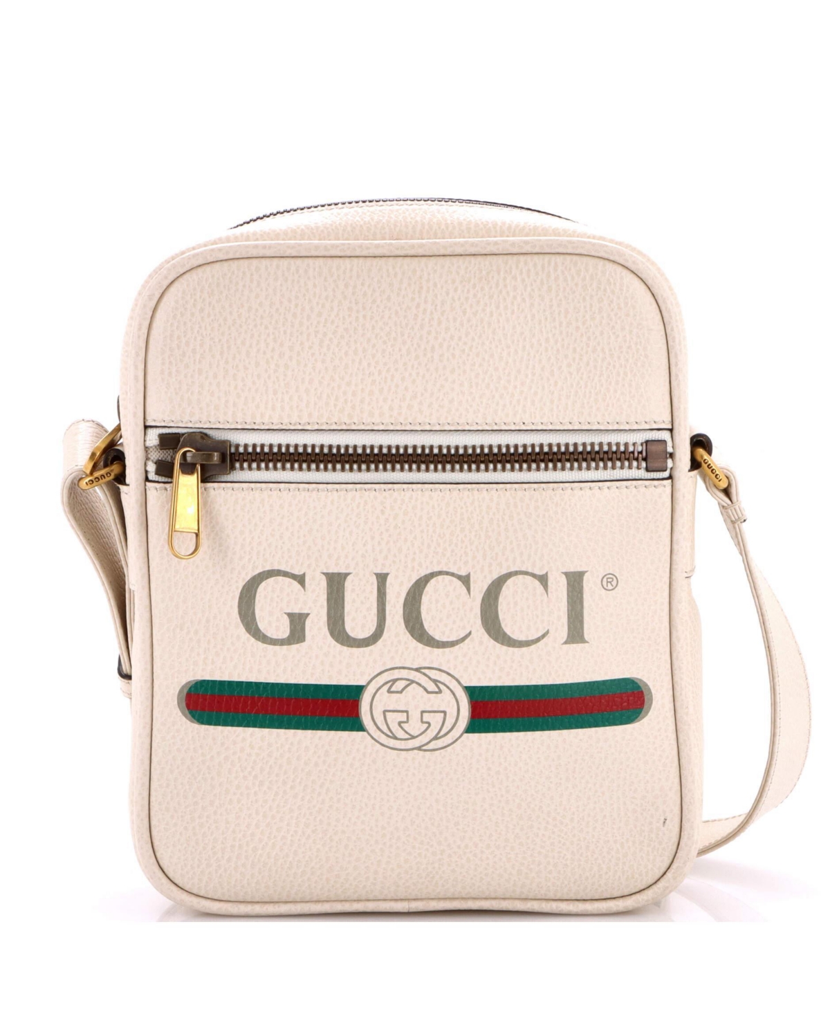 Click here for Pre-Owned Gucci Small Logo Zip Messenger Bag Print... prices