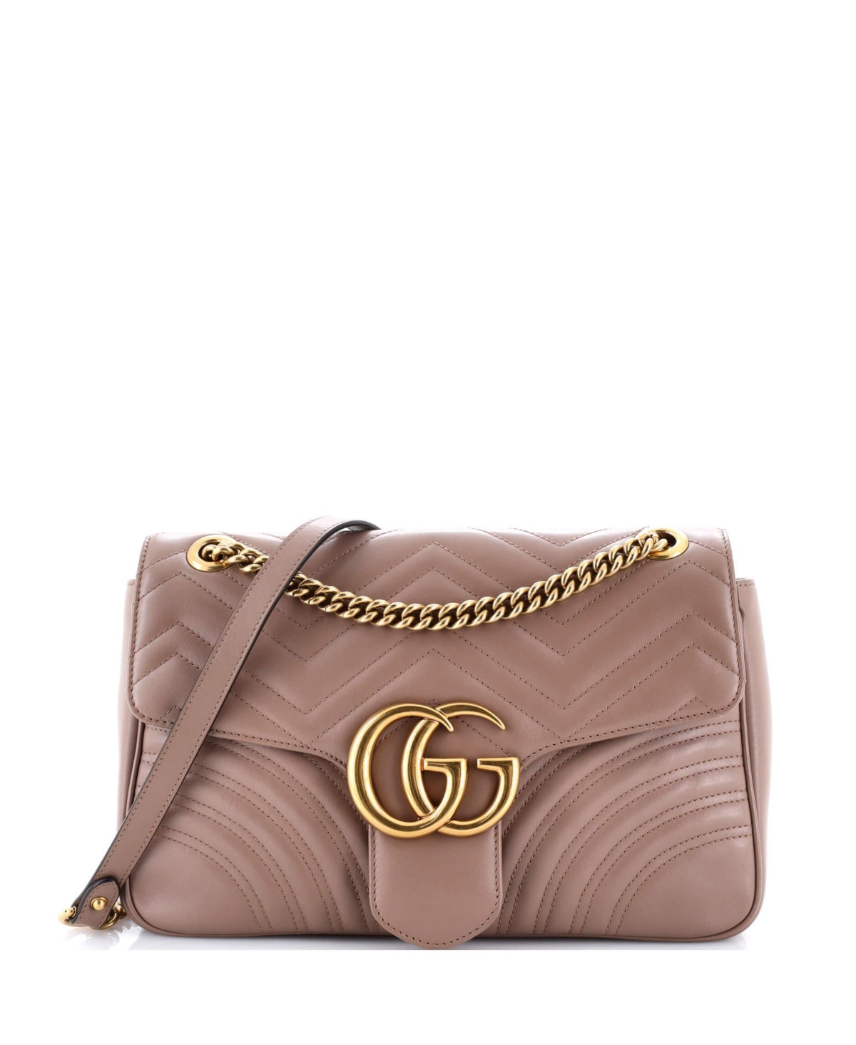 Click here for Pre-Owned Gucci Medium Gg Marmont Flap Bag Matelas... prices